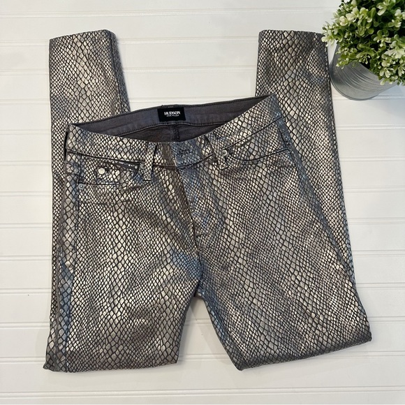 Hudson Jeans | Jeans | Hudson Metallic Snake Skin Skinny Jeans 27 ...